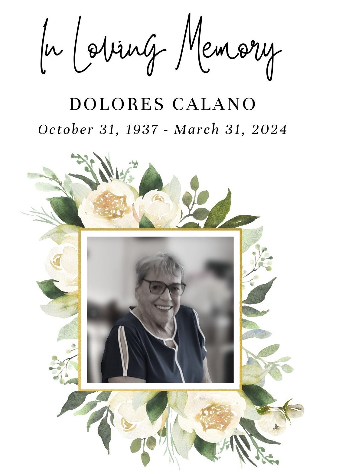 Dolores Calano Obituary - Boca Raton, FL