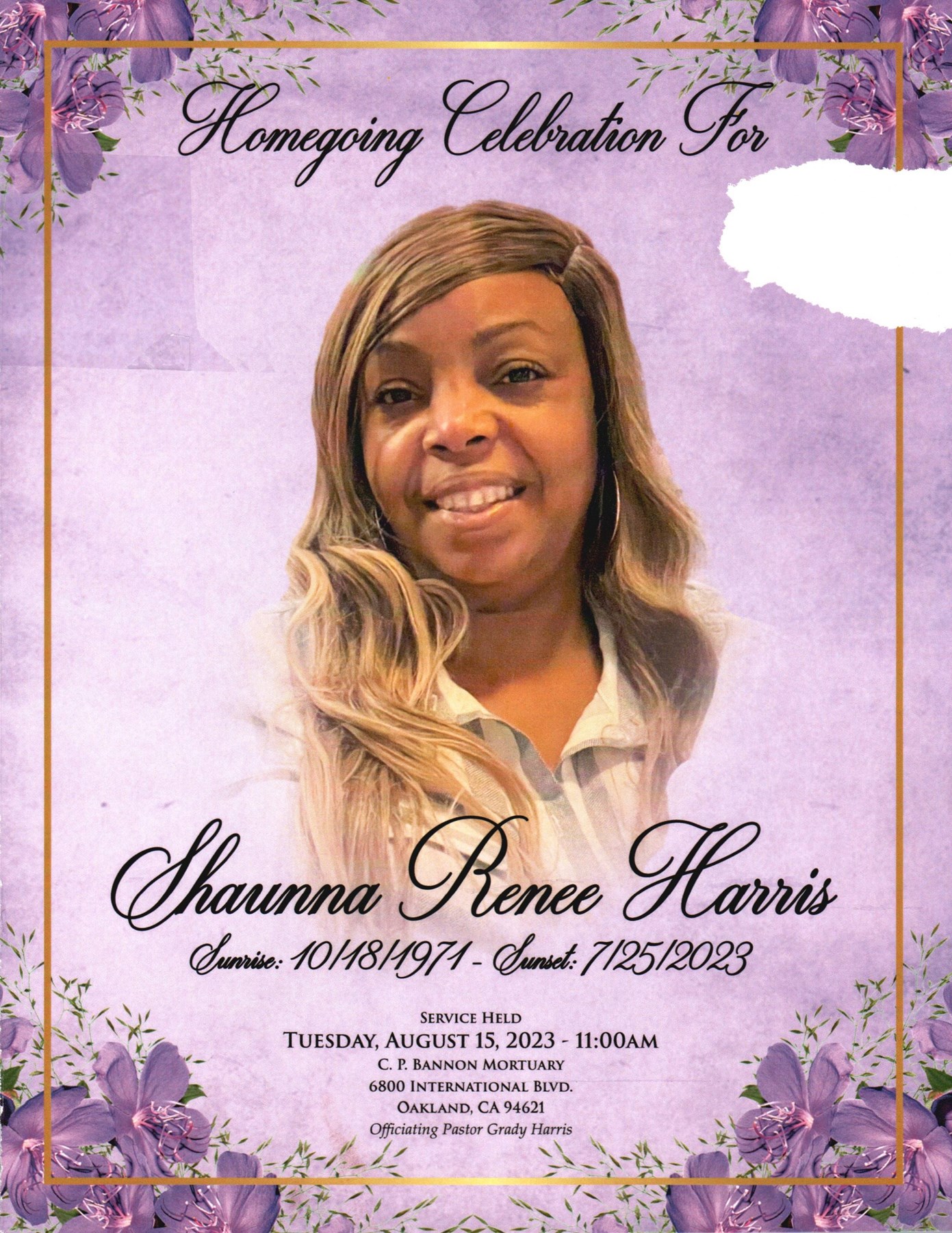 Shaunna Harris Obituary - Oakland, CA