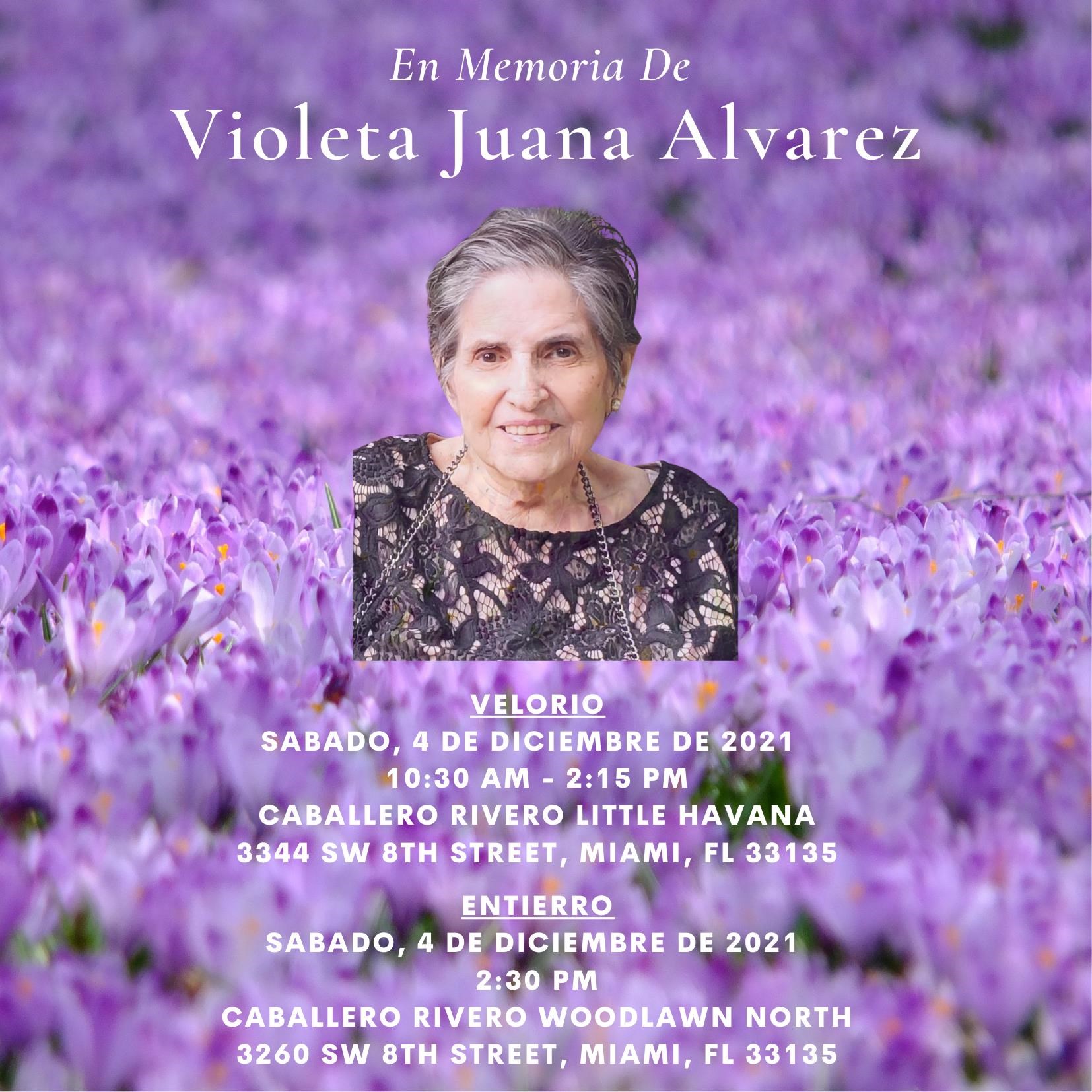 Violeta Alvarez Obituary - Miami, FL