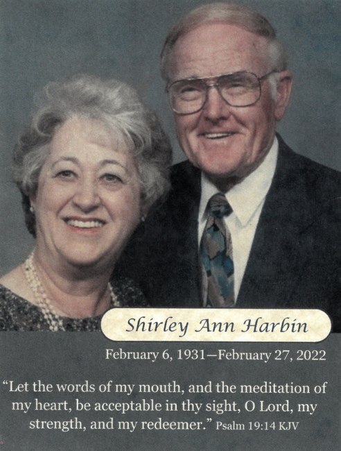 Shirley Ann Harbin Obituary - Mission Viejo, CA